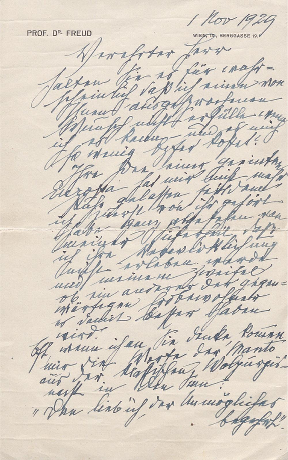 Sigmund Freud: »Den lieb’ ich, der Unmögliches begehrt« | DIE ZEIT
