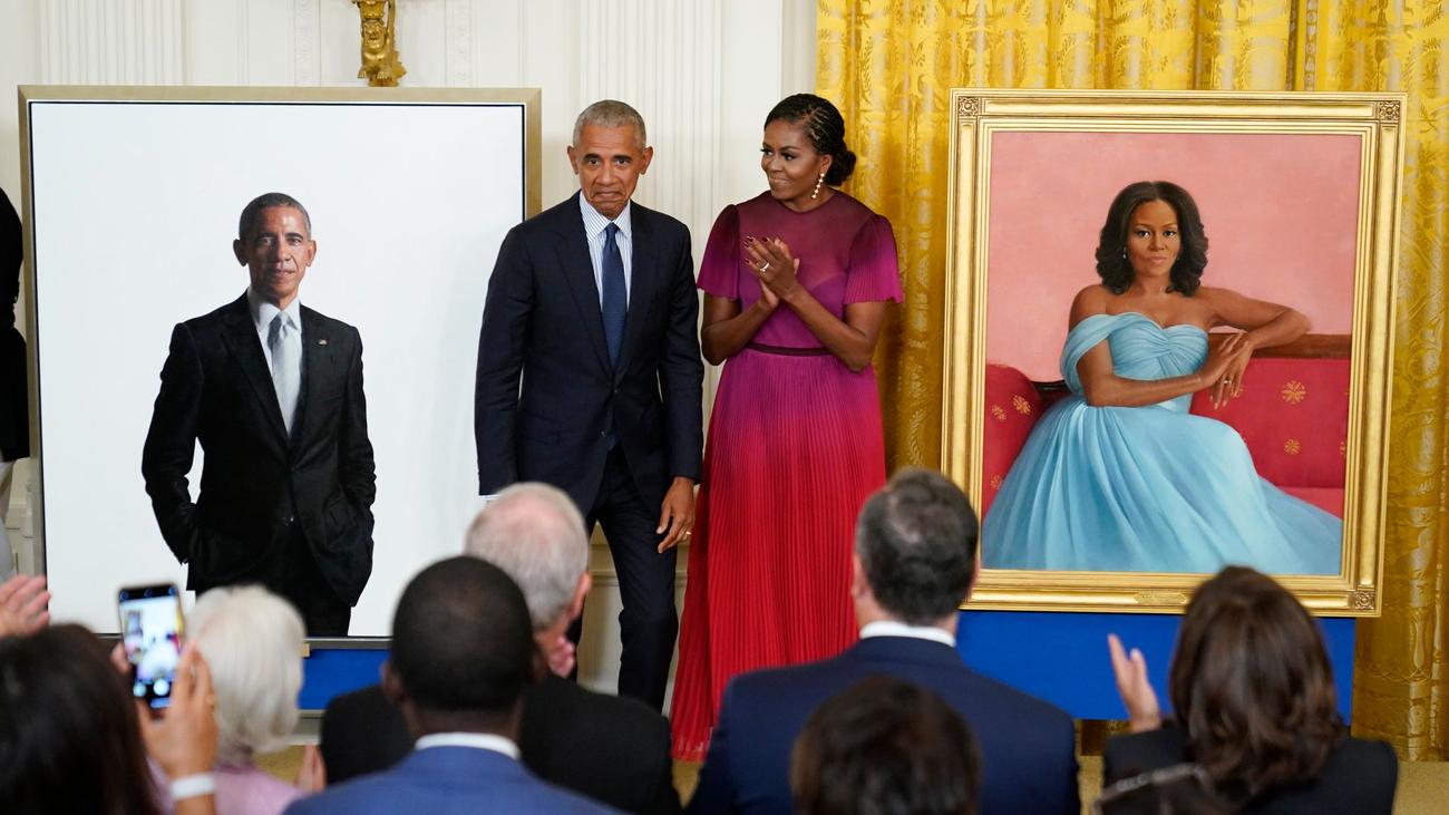 Ex-US-Präsident: Offizielle Gemälde von Barack und Michelle Obama ...