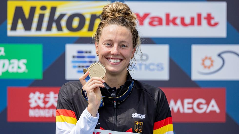 Schwimm-WM in Japan: Beck gewinnt Gold im Freiwasser: "Um mein Leben ...
