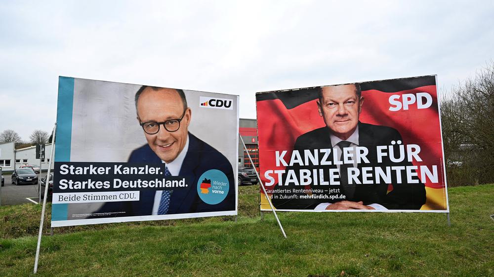 Wahlkampf: Olaf Scholz und Friedrich Merz begegnen sich in erstem TV-Duell | DIE ZEIT