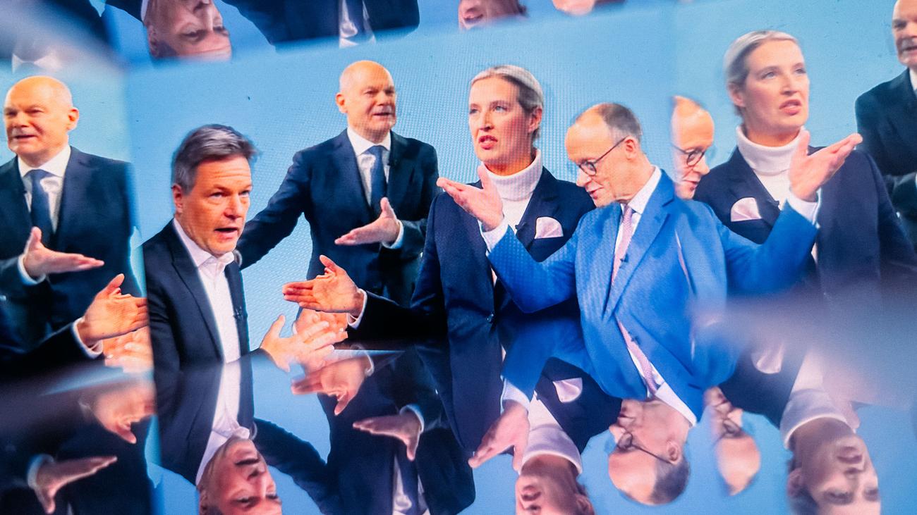 TV-Quadrell zur Bundestagswahl: Merz, Habeck, Weidel und Scholz ...