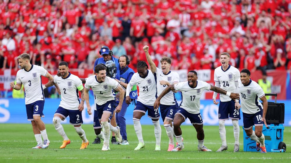 Viertelfinale der Fußball-EM: England gewinnt gegen die Schweiz und ...