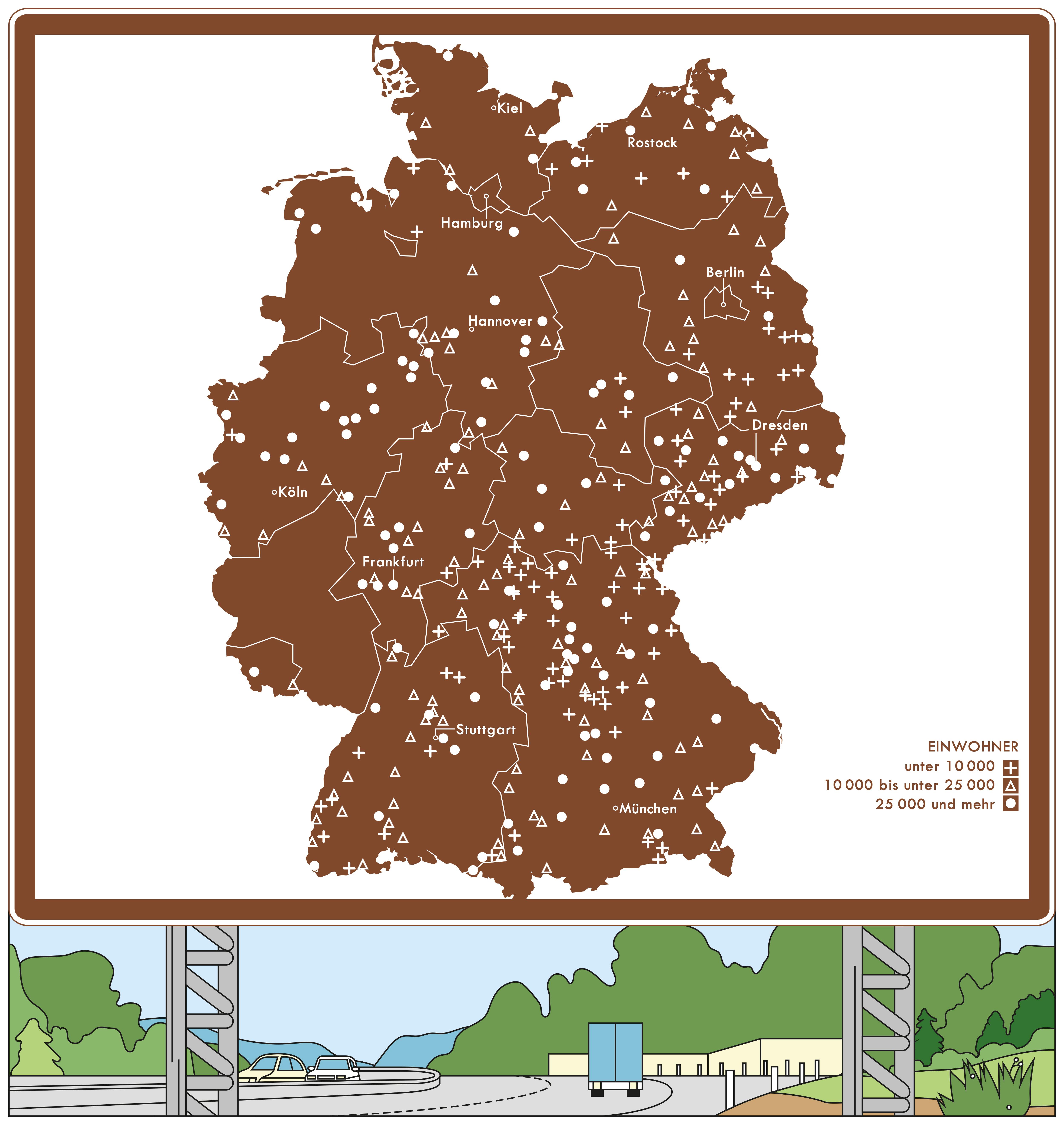 Deutschlandkarte: Sehenswertes an Autobahnen | ZEITmagazin